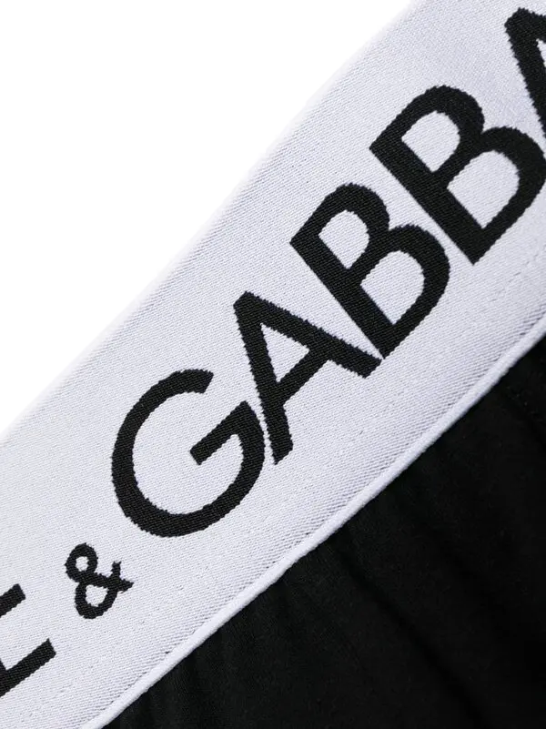 Dolce & Gabbana Logo-waistband Stretch Boxers - Black
