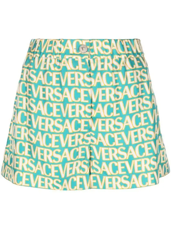 Versace Allover Silk Shorts