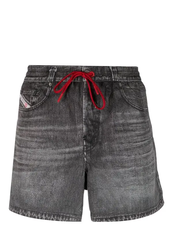 DIESEL® Bmbx-nico Denim-print Swim Shorts - Grey