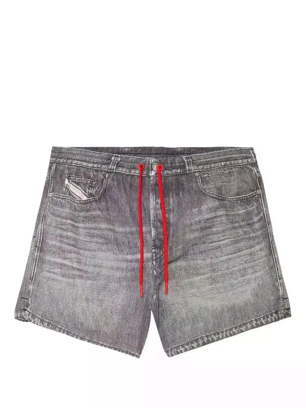 DIESEL® Bmbx-nico Denim-print Swim Shorts - Grey