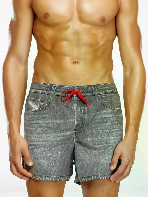 DIESEL® Bmbx-nico Denim-print Swim Shorts