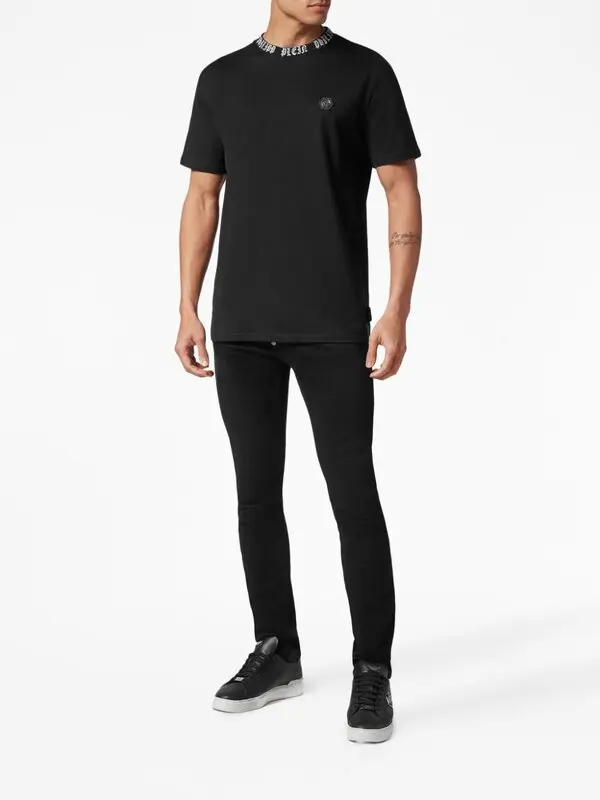 Philipp Plein Logo-neck Cotton T-shirt