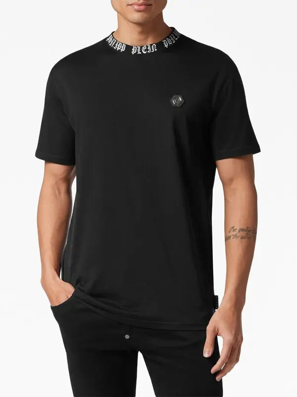 Philipp Plein Logo-neck Cotton T-shirt