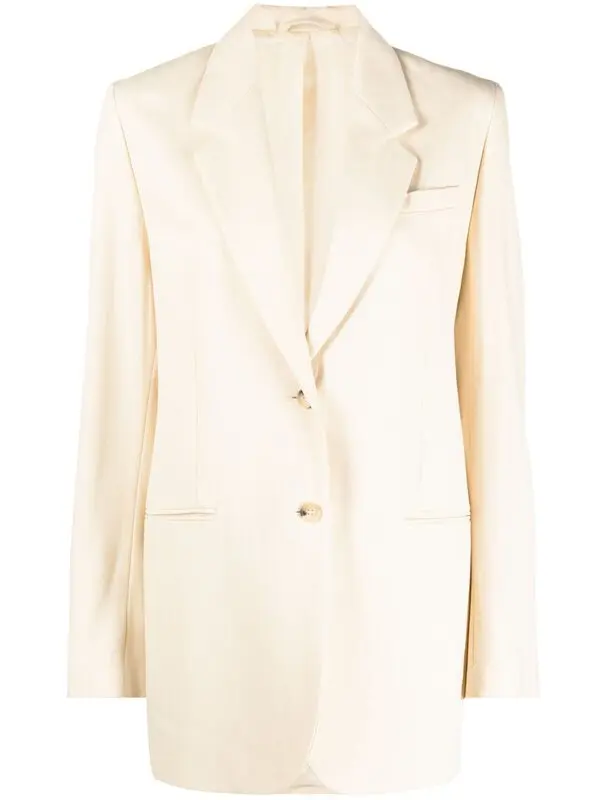 TOTEME Tailored Single-breasted Blazer - Neutrals