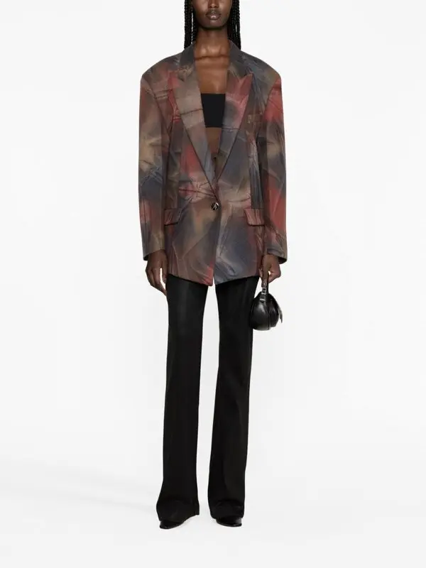 Attico Glen Tie-dye Blazer - Brown