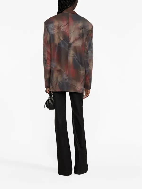 Attico Glen Tie-dye Blazer - Brown
