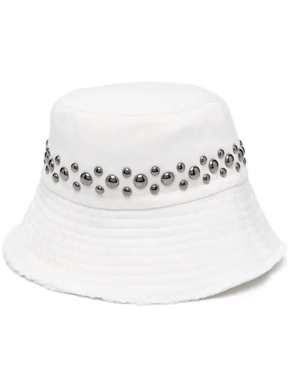 Iceberg Stud-embellished Bucket Hat - White
