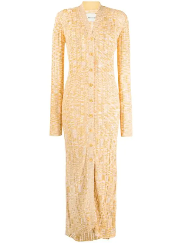 holzweiler knit dress Long-Leeve Knitted Dre In Orange - 65% Off Mirabelle
