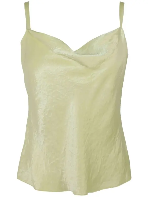 Vince Cowl-neck Sleeveless Top - Green