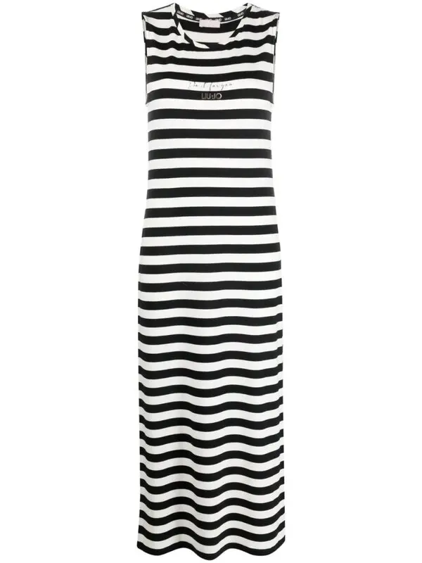 Liu Jo Striped Slogan-print Dress
