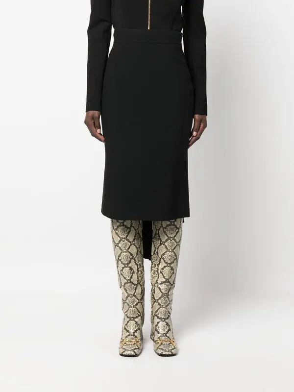 Moschino High-waisted Asymmetric Midi Skirt