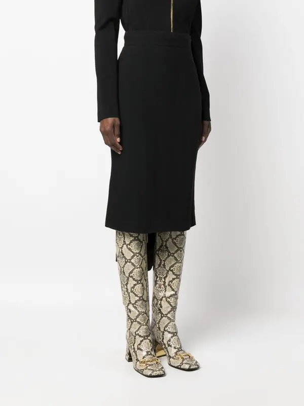 Moschino High-waisted Asymmetric Midi Skirt