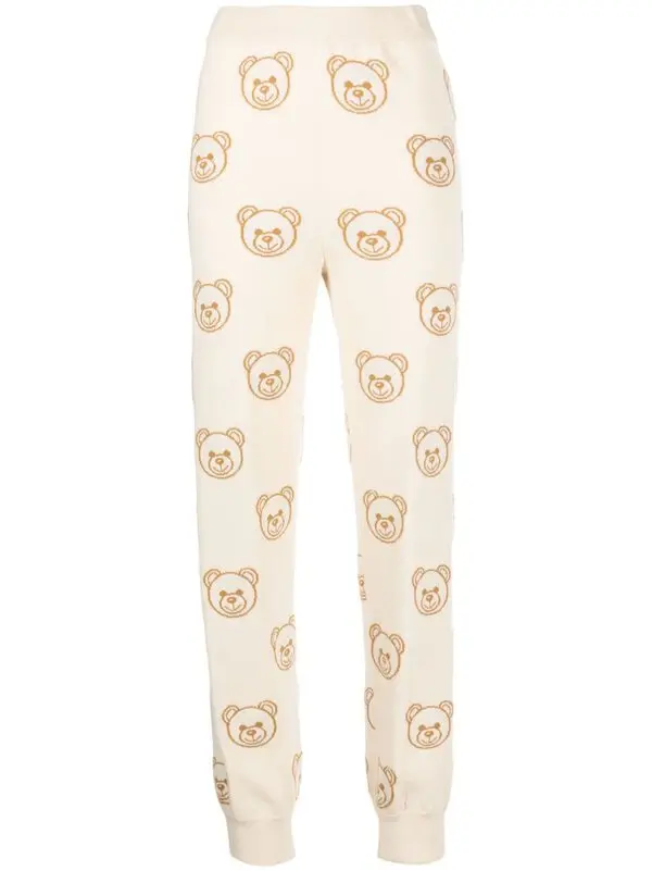 Moschino Teddy Bear-print Track Pants - Neutrals
