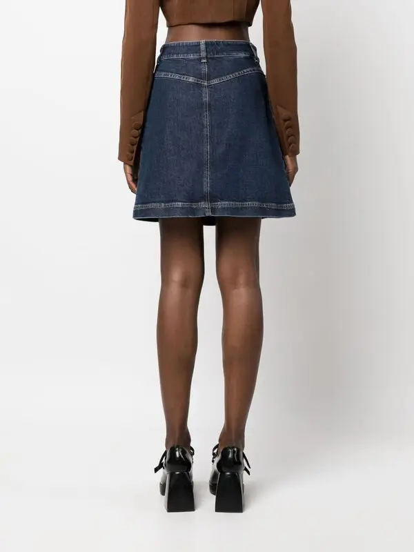 Moschino Scallop-edge Denim Miniskirt