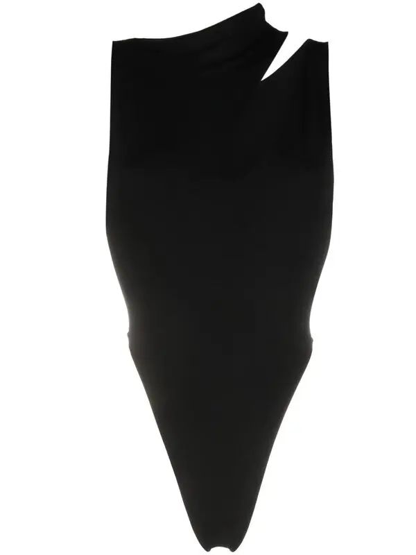 MANURI Bambina Cut-out Bodysuit - Black