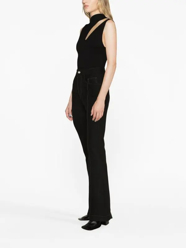 MANURI Bambina Cut-out Bodysuit - Black