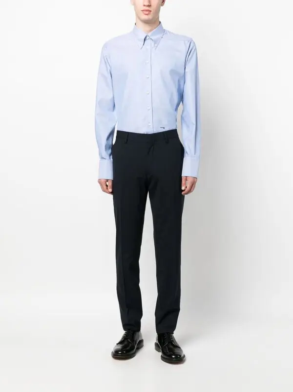 Dsquared2 Logo-print Long-sleeve Shirt - Blue