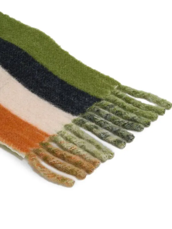 Marni Intarsia-knit Logo Scarf