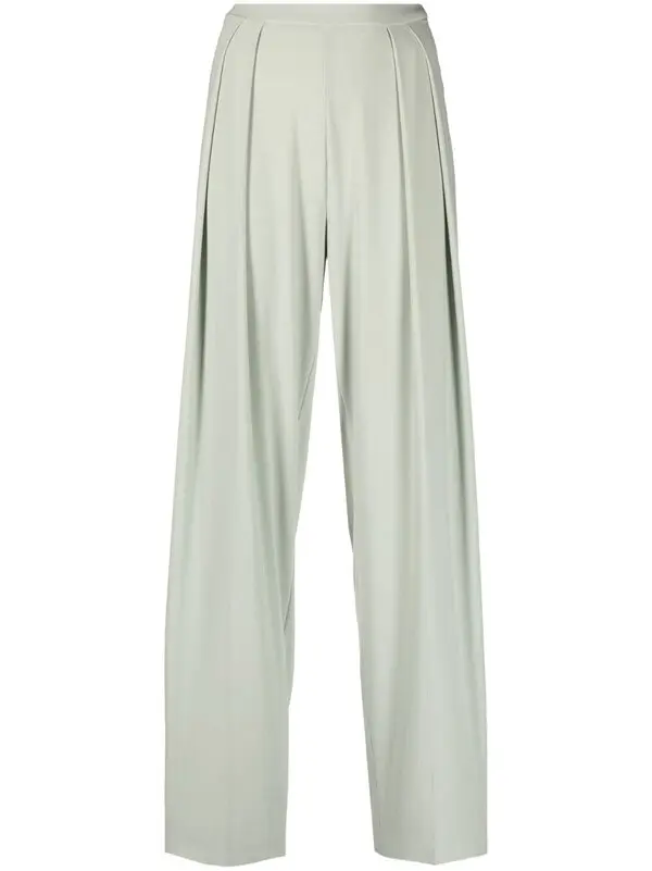 Norma Kamali Pleated Tapered Trousers