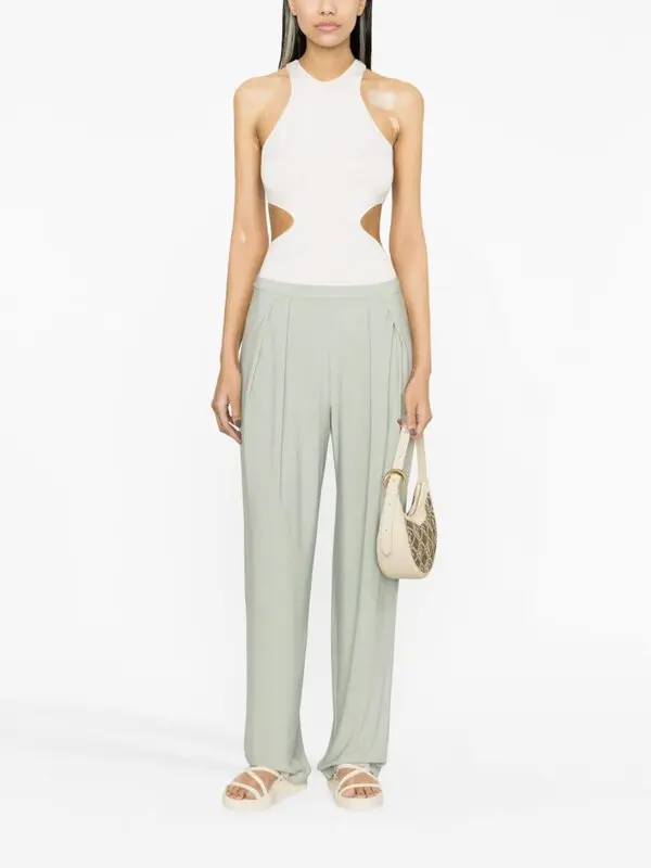 Norma Kamali Pleated Tapered Trousers