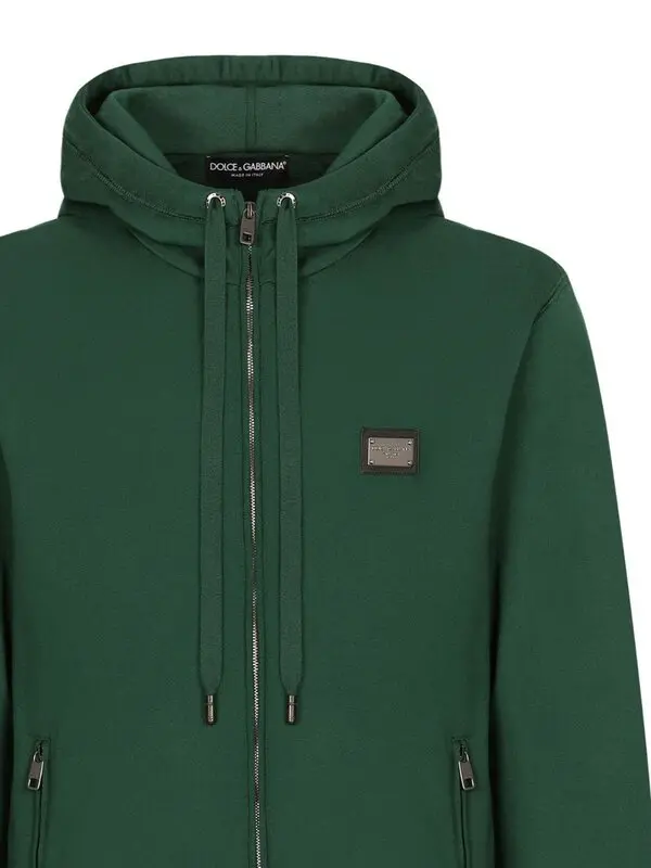 Dolce & Gabbana Logo-plaque Cotton Hoodie