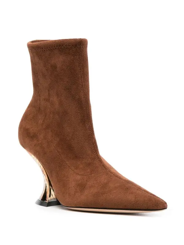 Casadei Elodie 85mm Ankle Boots - Brown