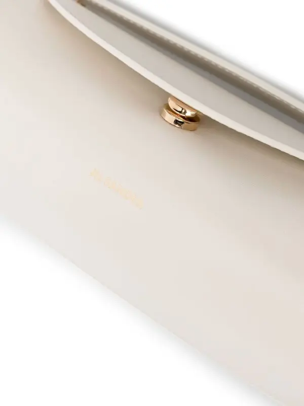 JIL SANDER Small Cannolo Shoulder Bag - White