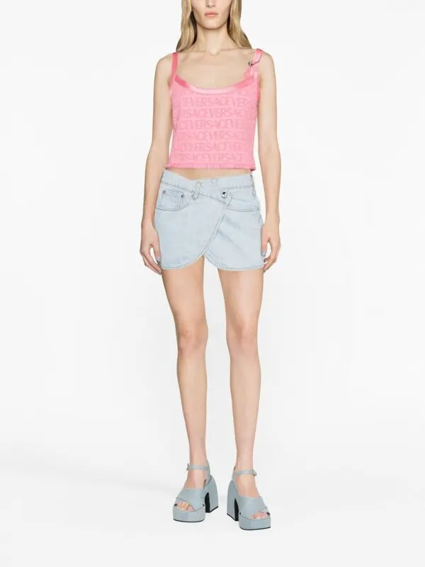 Versace Allover Safety-pin Top