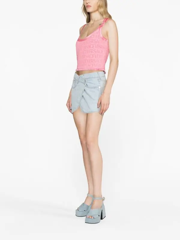 Versace Allover Safety-pin Top