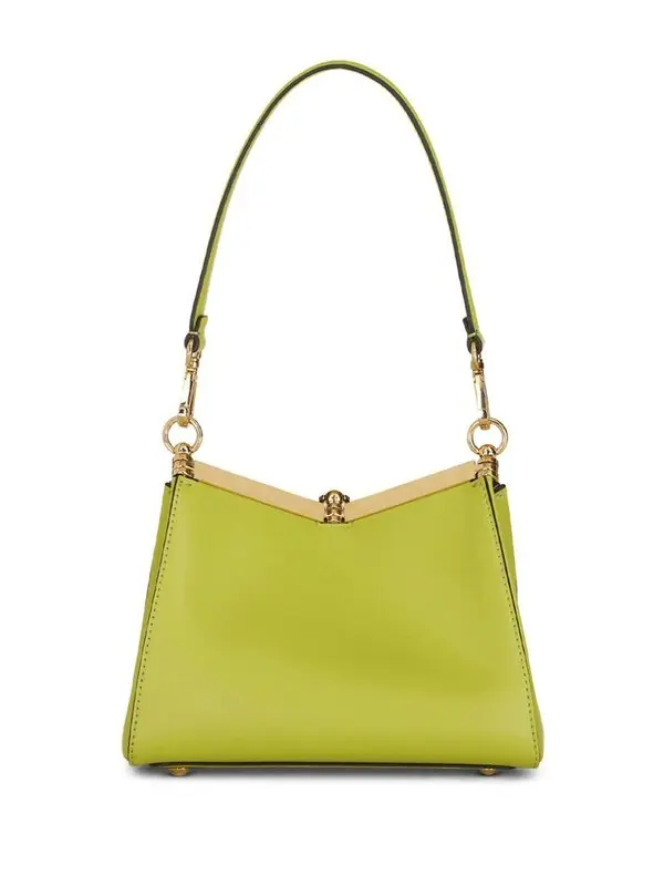 Etro Vela Leather Shoulder Bag - Green