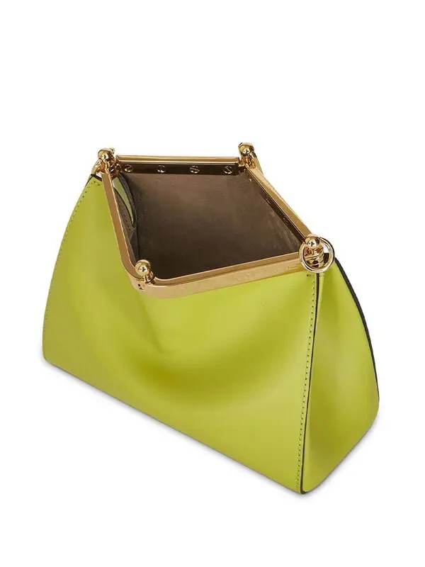 Etro Vela Leather Shoulder Bag - Green