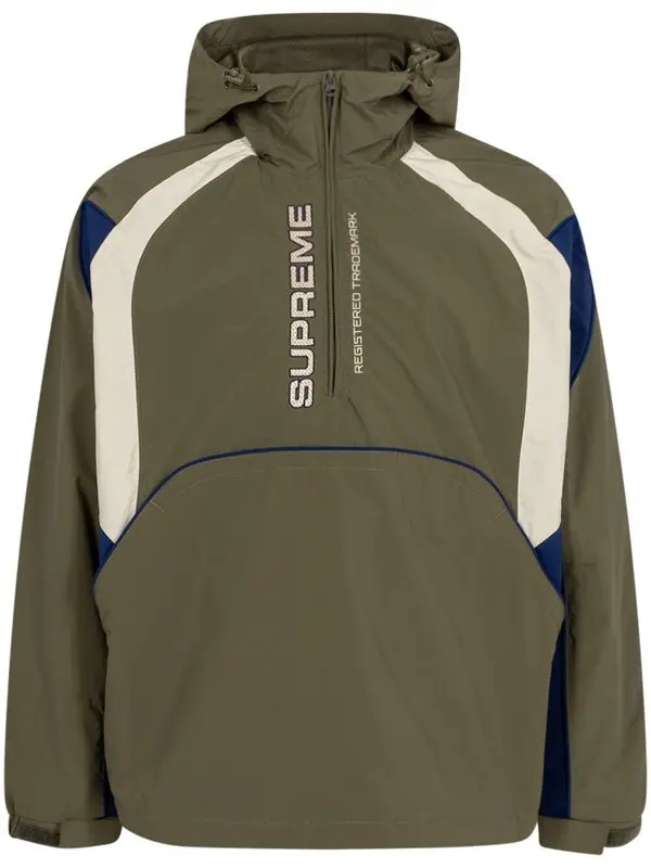 Supreme Paneled Half Zip pullover olive Supreme Panelled Half-Zip