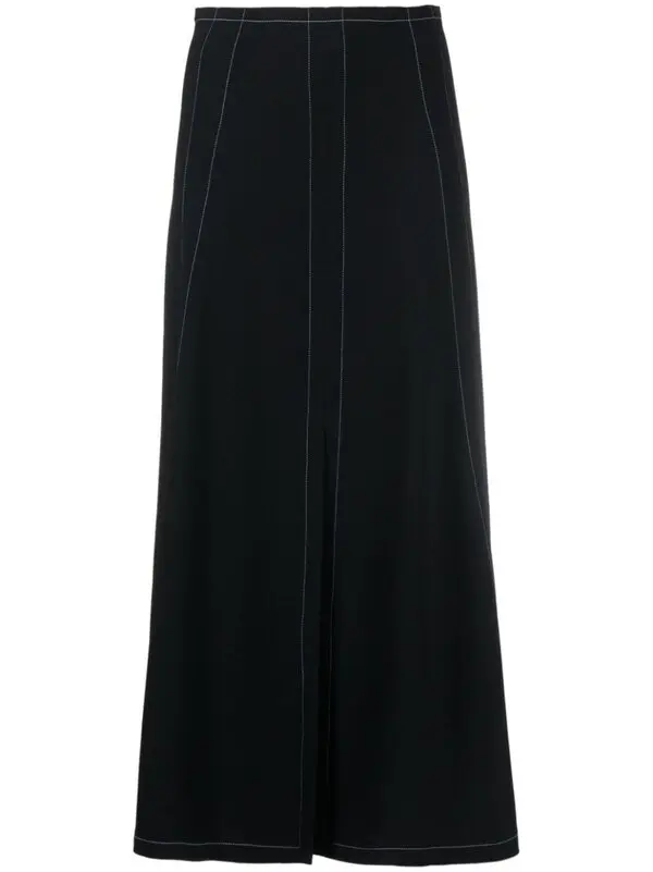 Stella McCartney Front-slit Midi Skirt - Black