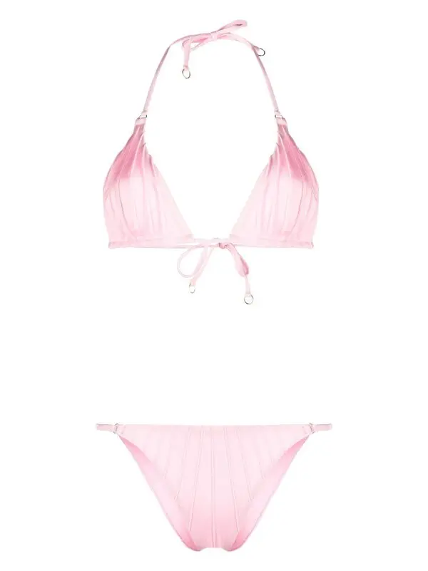NOIRE SWIMWEAR Gathered Bikini Set - Pink