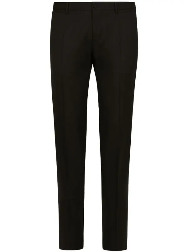 Dolce & Gabbana Stretch-wool Tailored Trousers - Black