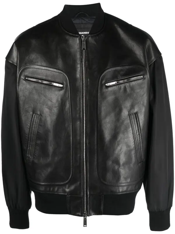 Dsquared2 Logo-patch Panelled Bomber Jacket