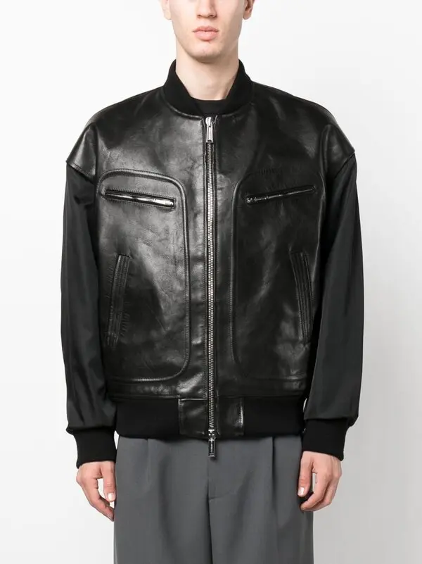 Dsquared2 Logo-patch Panelled Bomber Jacket