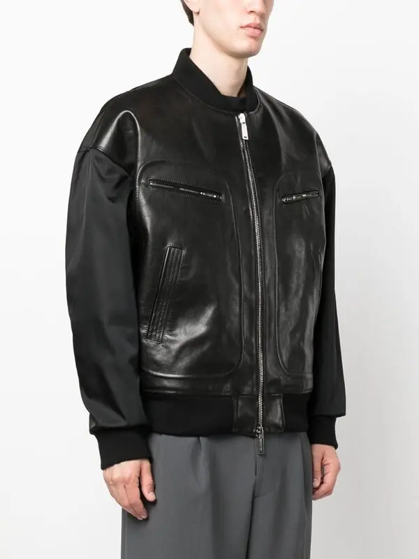Dsquared2 Logo-patch Panelled Bomber Jacket