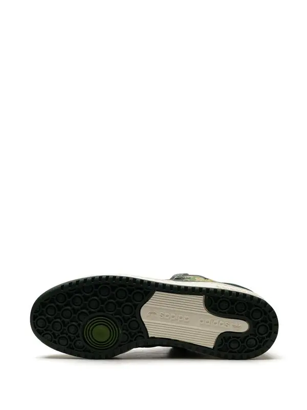 Adidas X Bape Forum 84 Low 30th Anniversary Camo Sneakers - Green