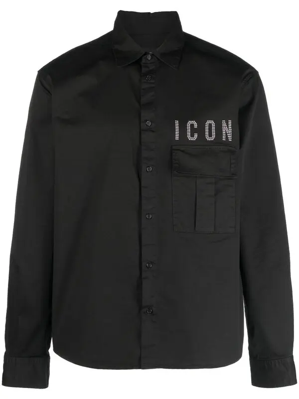 Dsquared2 Slogan-embellished Long-sleeve Shirt