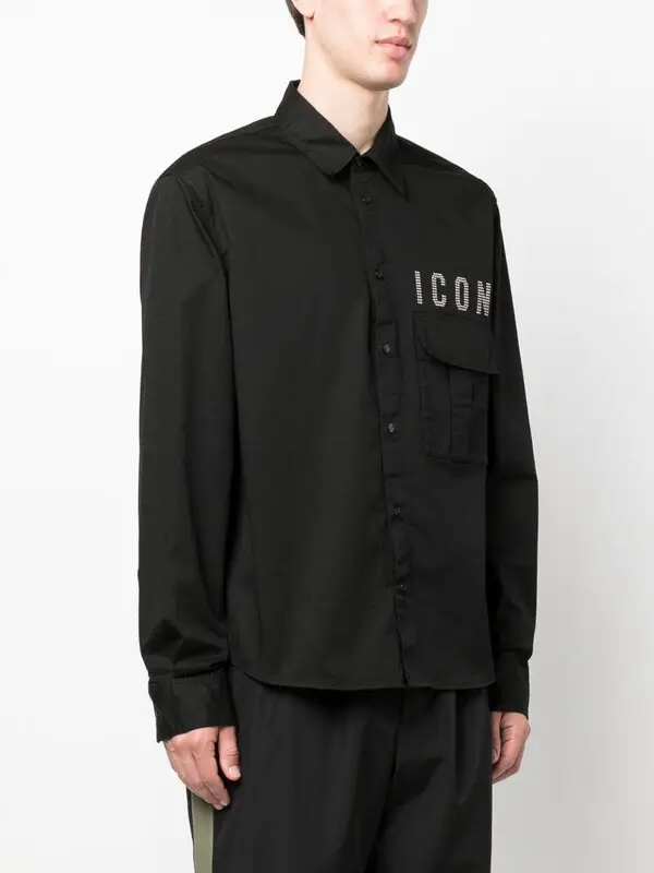 Dsquared2 Slogan-embellished Long-sleeve Shirt