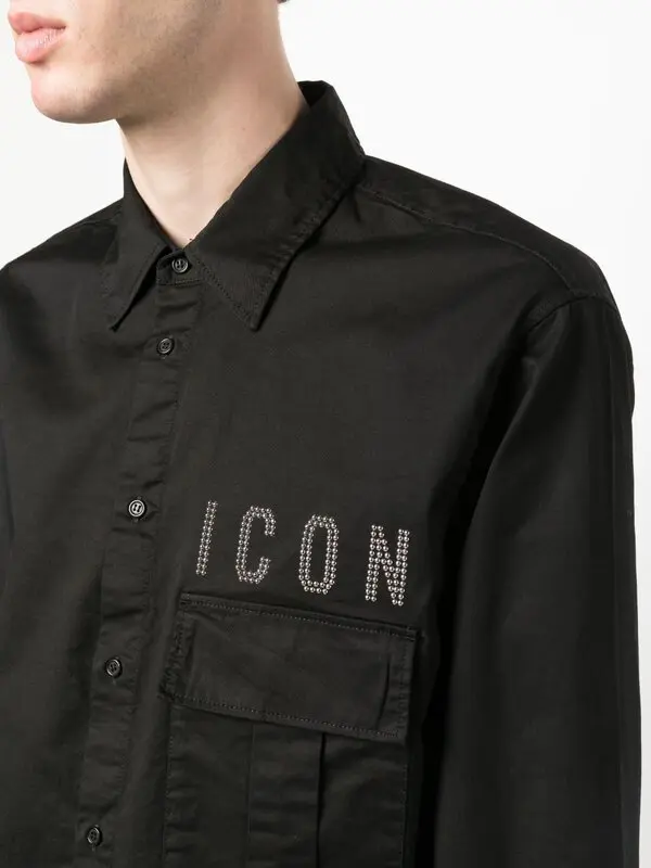 Dsquared2 Slogan-embellished Long-sleeve Shirt