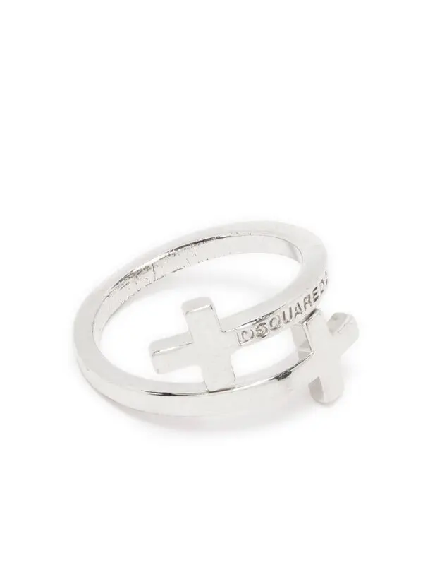 Dsquared2 Logo-engraved Wrap Ring - Silver