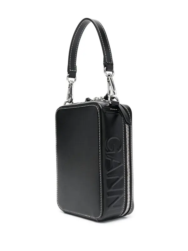 Ganni Banner Camera Shoulder Bag In Black - 30% Off | Editorialist