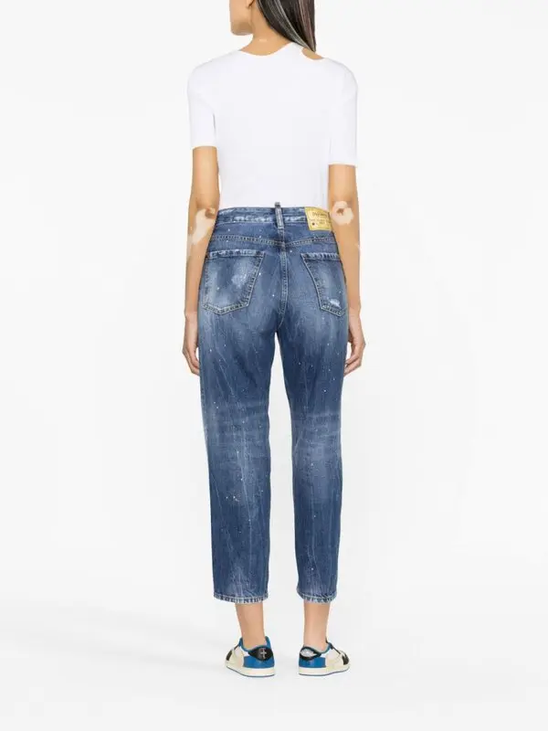 Dsquared2 Paint Splatter Straight-leg Jeans
