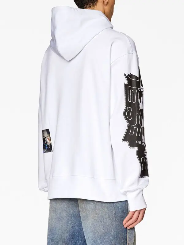 DIESEL® S-macs-l3 Cotton Hoodie With Graphic Prints