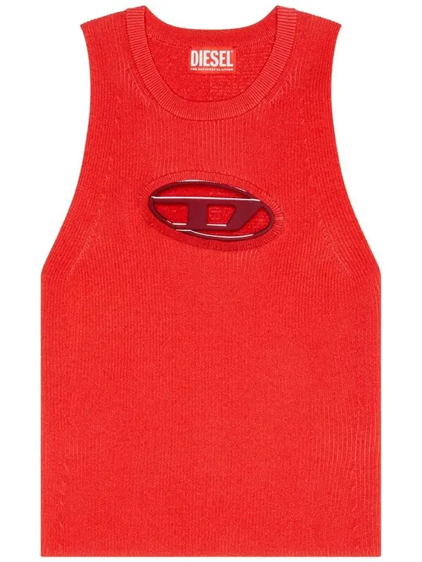 DIESEL M-onerva Logo-plaque Tank Top