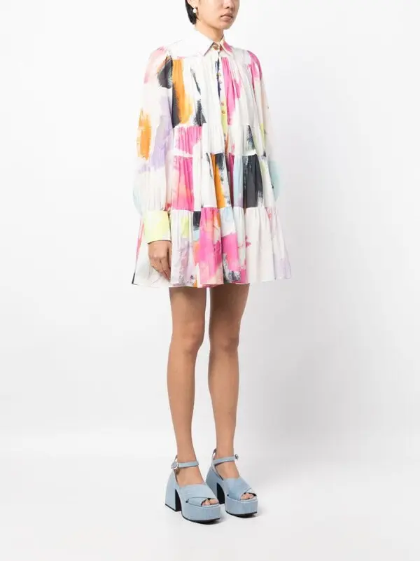 Aje Vie Smock Button-up Dress