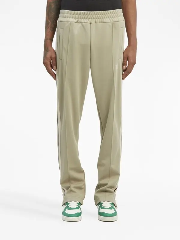 Palm Angels Monogram-embroidered Striped Track Pants - Grey