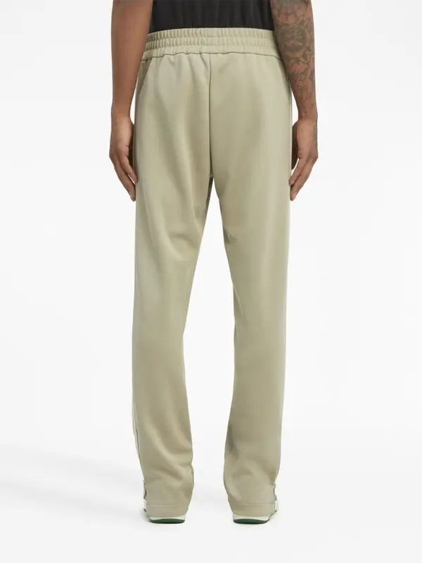 Palm Angels Monogram-embroidered Striped Track Pants - Grey
